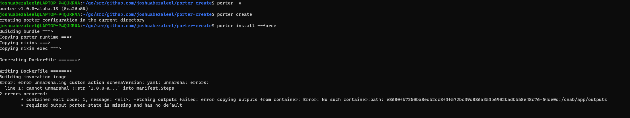 Data not found of creation and modification time of installation · Issue #2055 · getporter ...