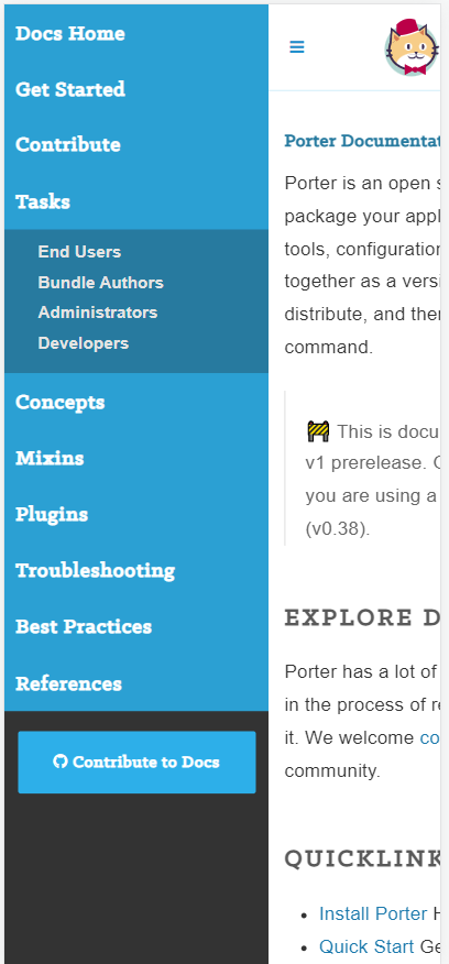 Docs Documentation Site Improvement For Mobile Viewing · Issue 2089