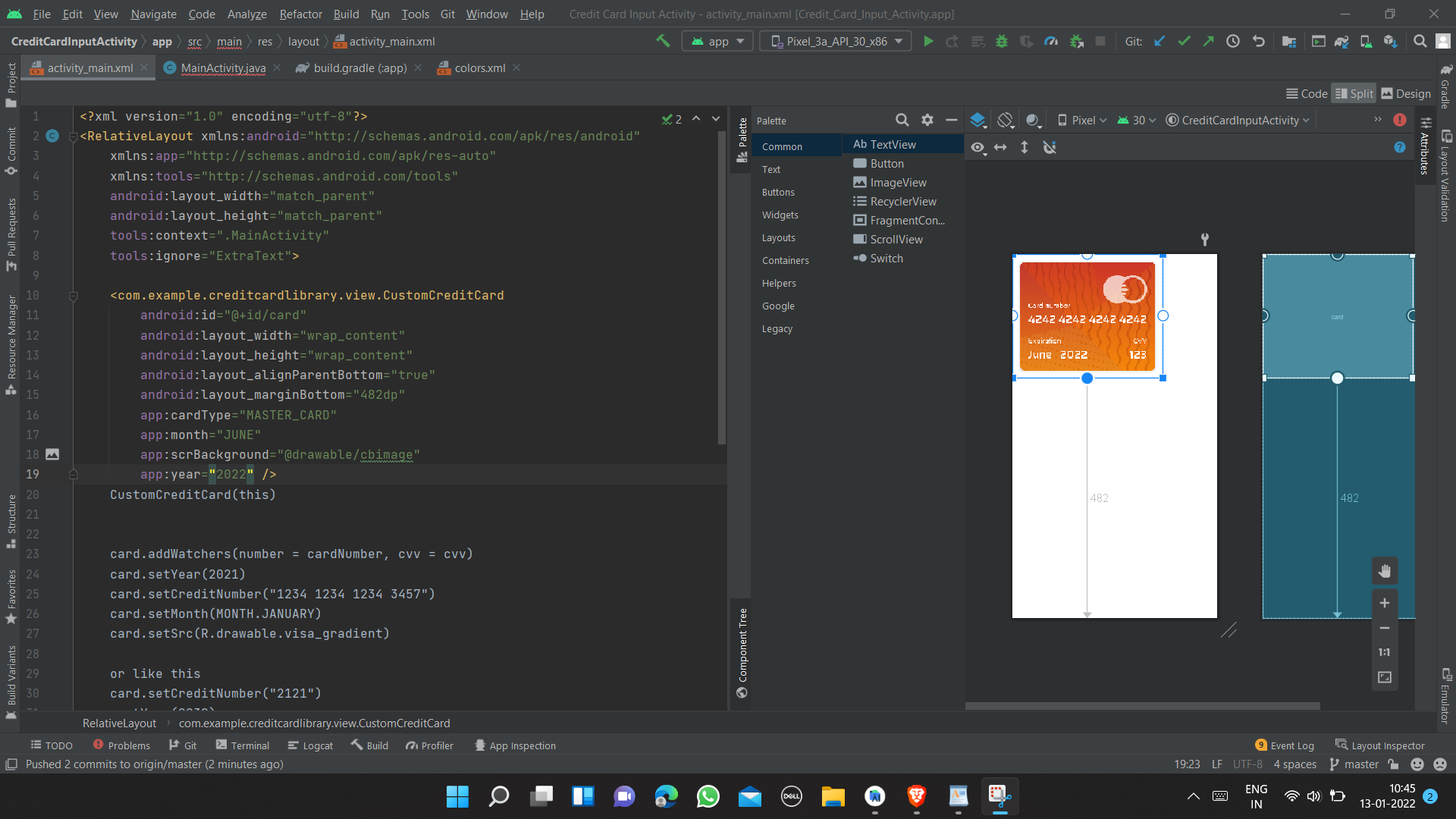 GitHub - lipiseth/Credit_Card_Input_Activity: Created an Android ...