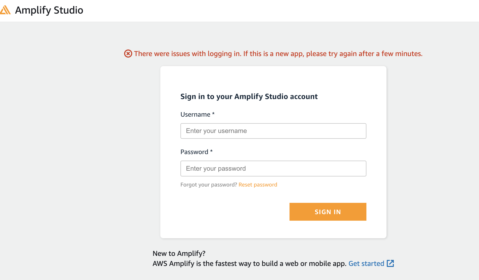 Unable to open Amplify Studio · Issue #503 · aws-amplify/amplify-studio · GitHub