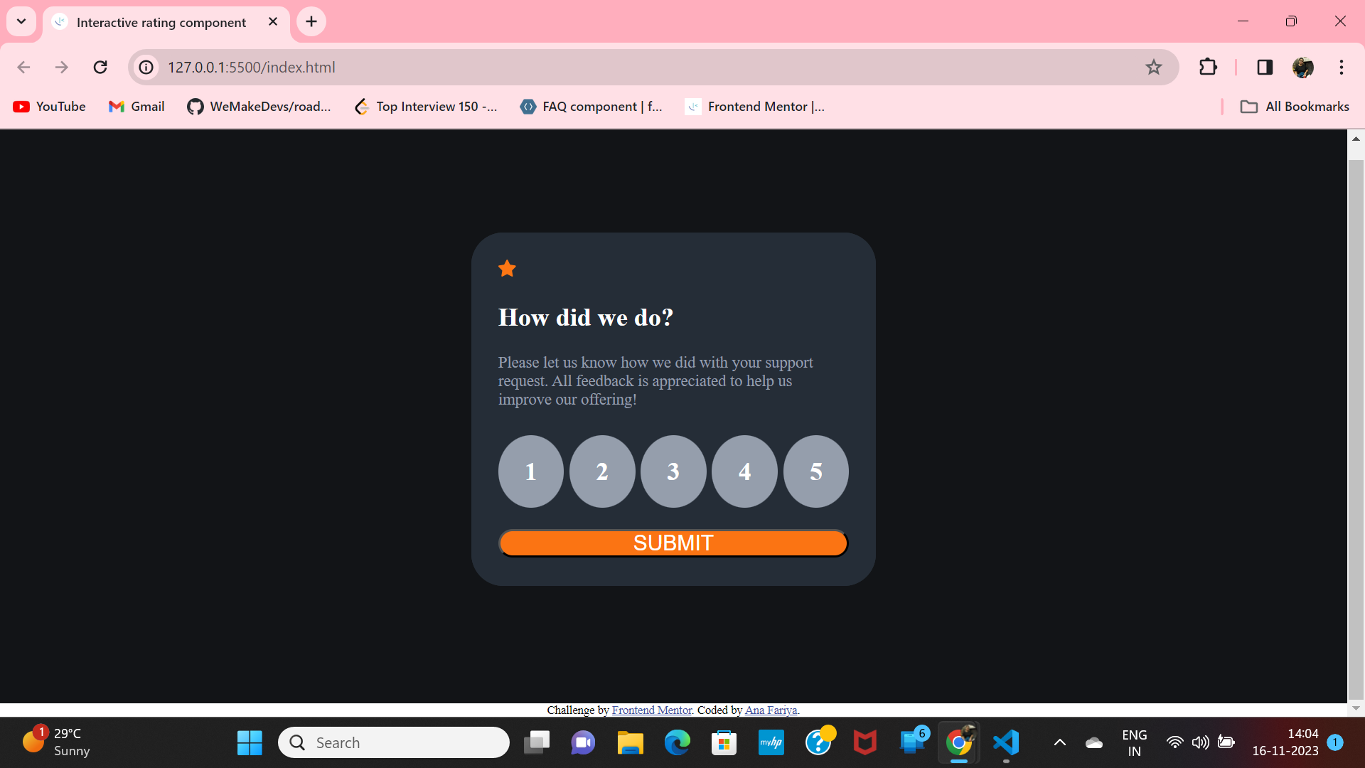 GitHub - anafariya/Interactive-rating-component
