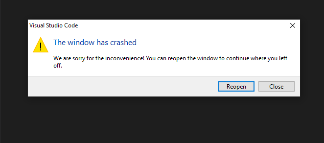 VS Code Terminal :: Crashes (Bug) · Issue #117660 · microsoft/vscode ...