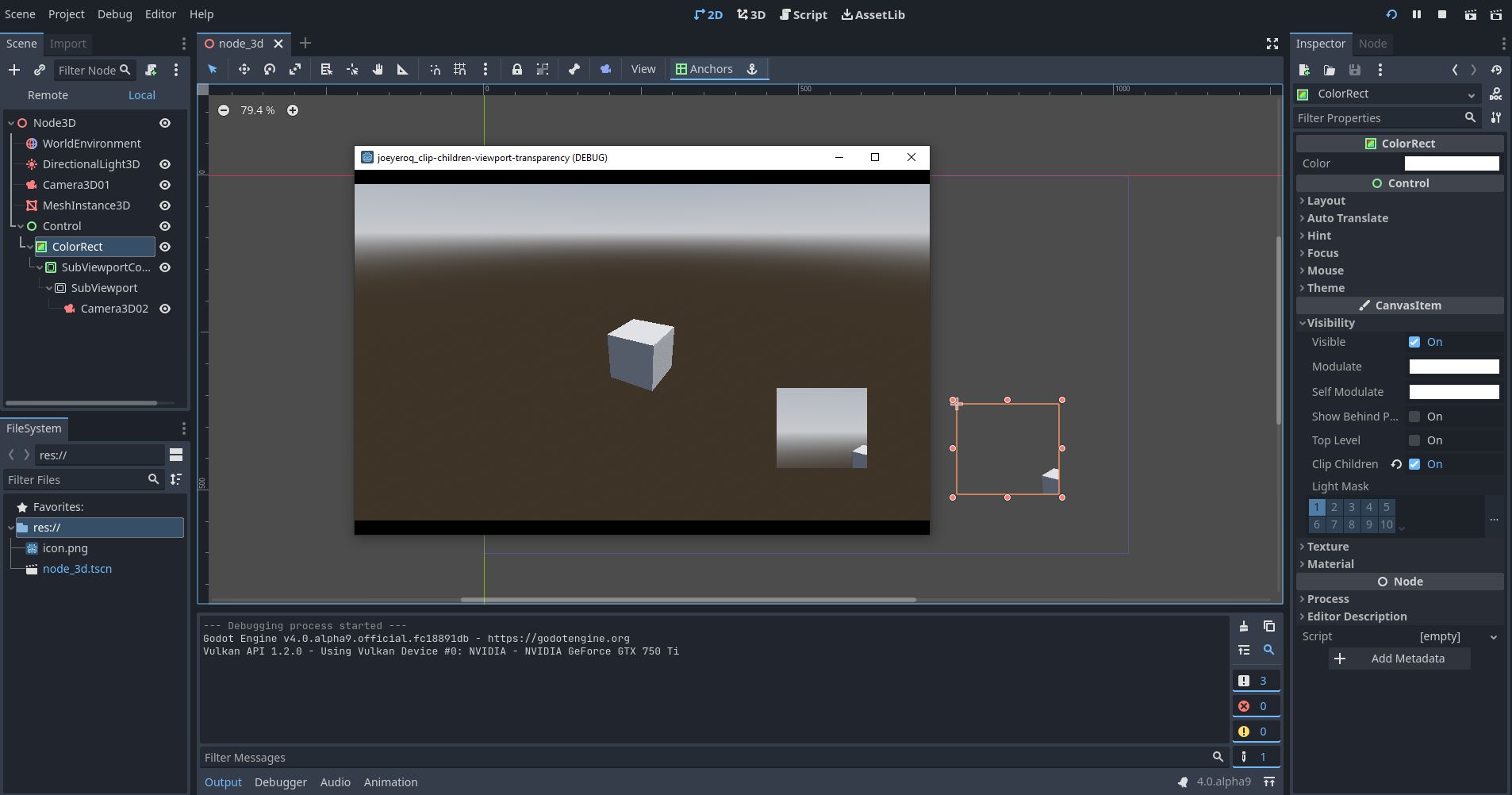 Viewport transparency doesn't work with CanvasItem Clip Children · Issue #62184 · godotengine ...