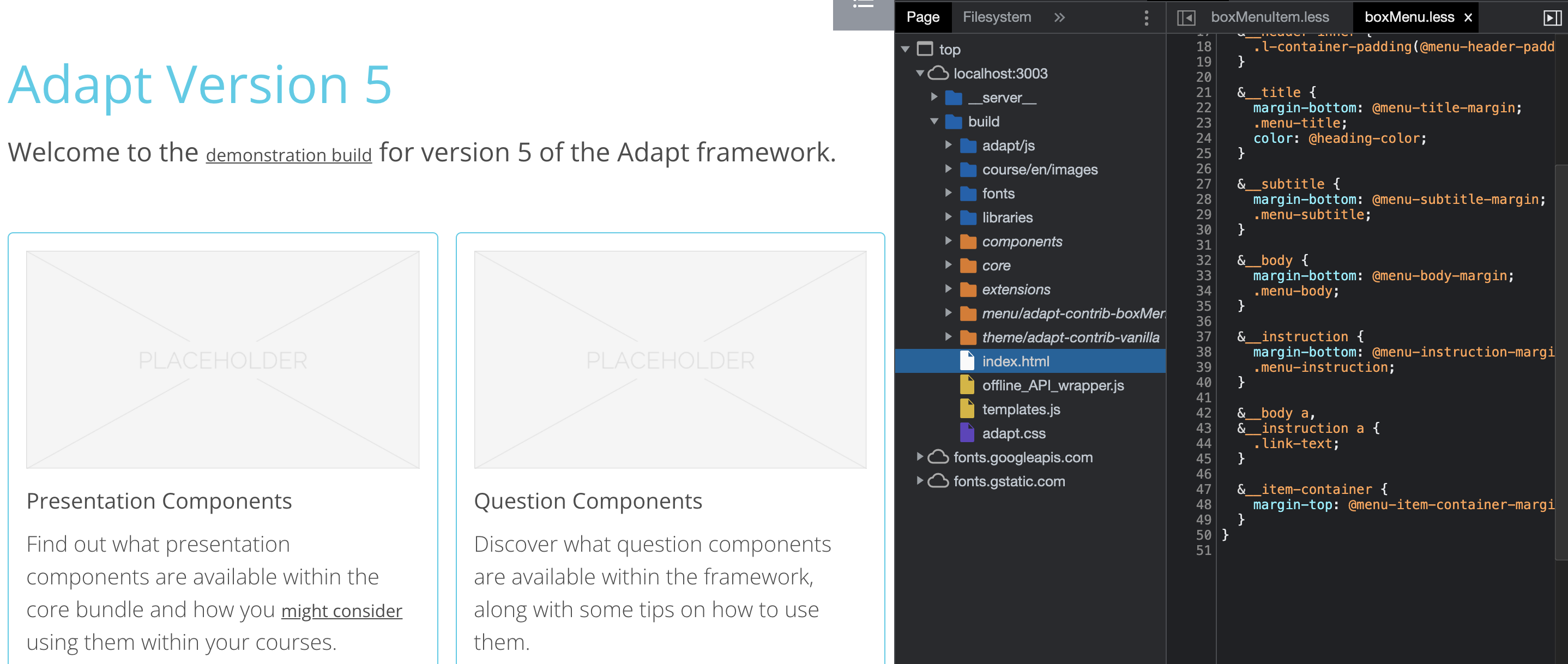 adapt-contrib-vanilla: inherit link font size · Issue #3243 · adaptlearning/adapt_framework · GitHub