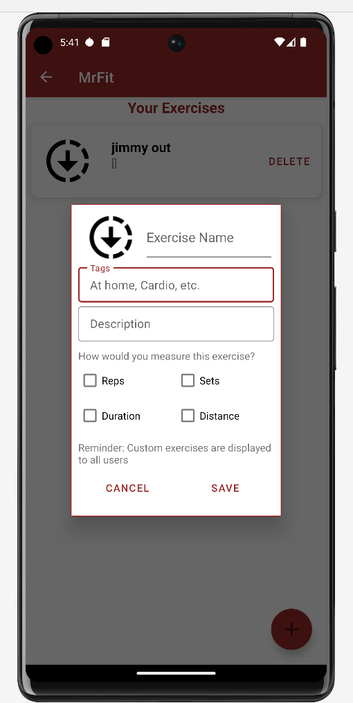 Have to tap a field twice in the custom exercise popup to edit it · Issue #151 · SCCapstone ...