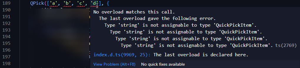 No overload matches · Issue #176145 · microsoft/vscode · GitHub