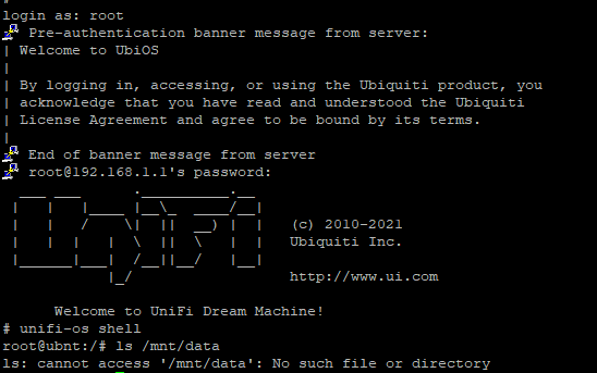 no /mnt/data folder · Issue #165 · unifi-utilities/unifios-utilities · GitHub