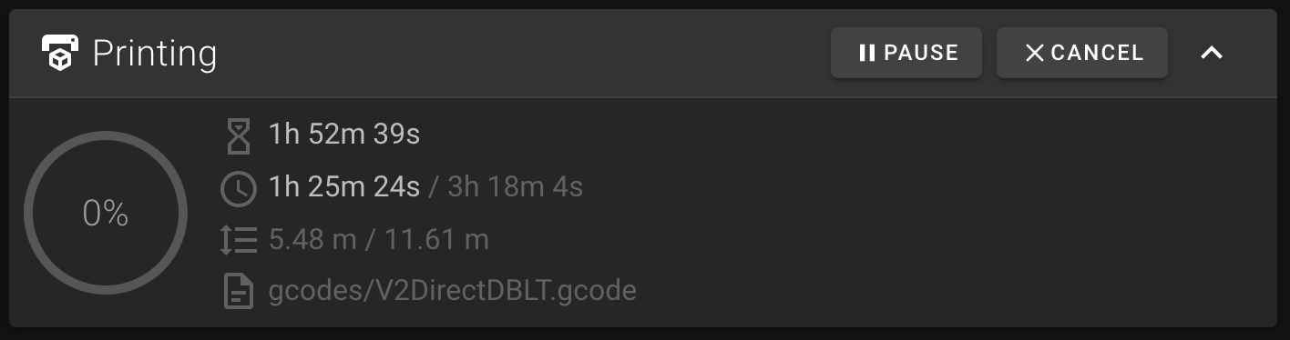 How to show percentage progress circle, thumbnail and also enclosure temp ? · Issue #84 · fluidd ...