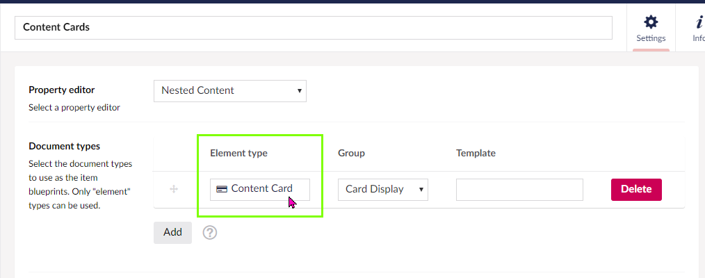 Can the Nested Content ElementType selector open the Doc Type in an ...