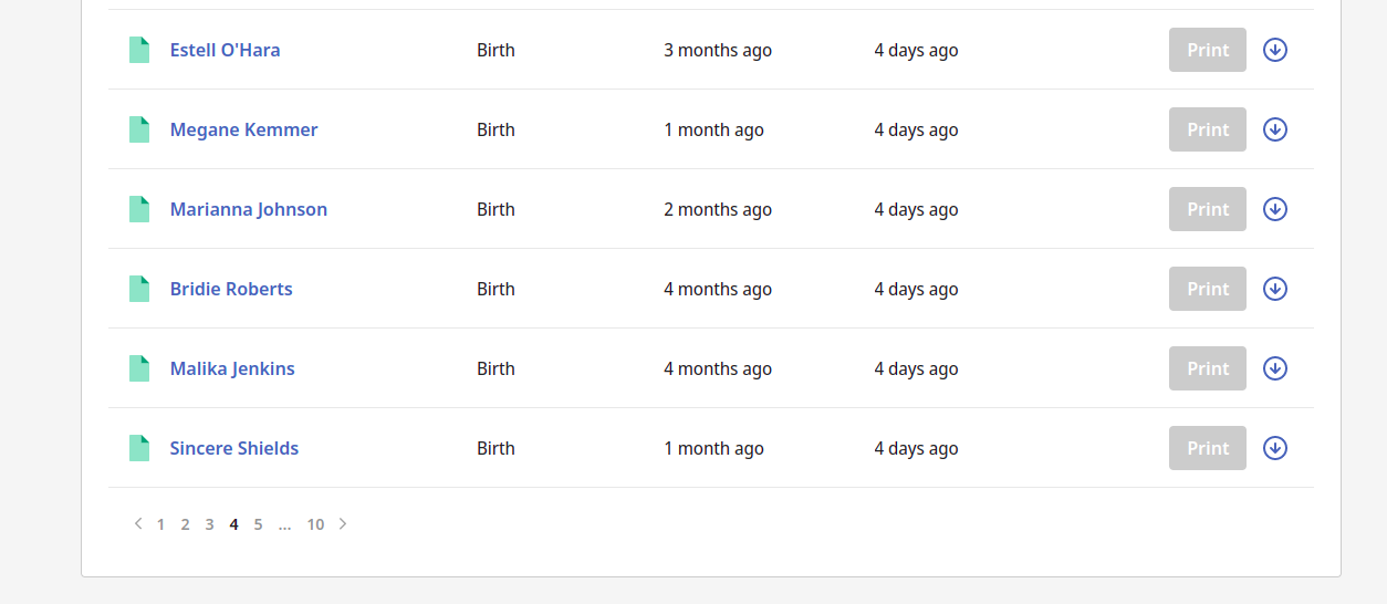 Should have space between numbers in pagination · Issue #3057 · opencrvs/opencrvs-core · GitHub