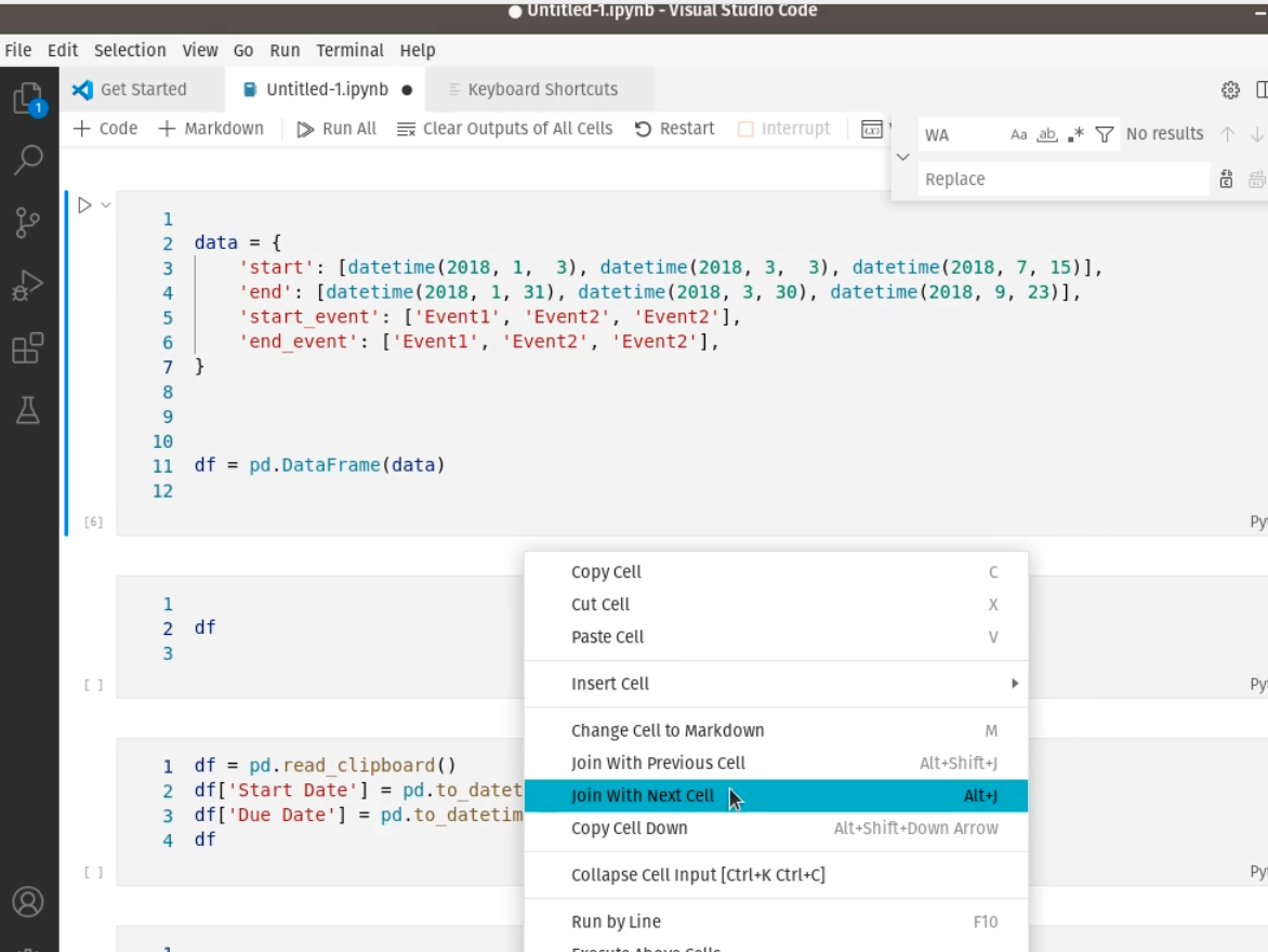 Trying to merge cells with keyboard shortcut but does not work · Issue ...