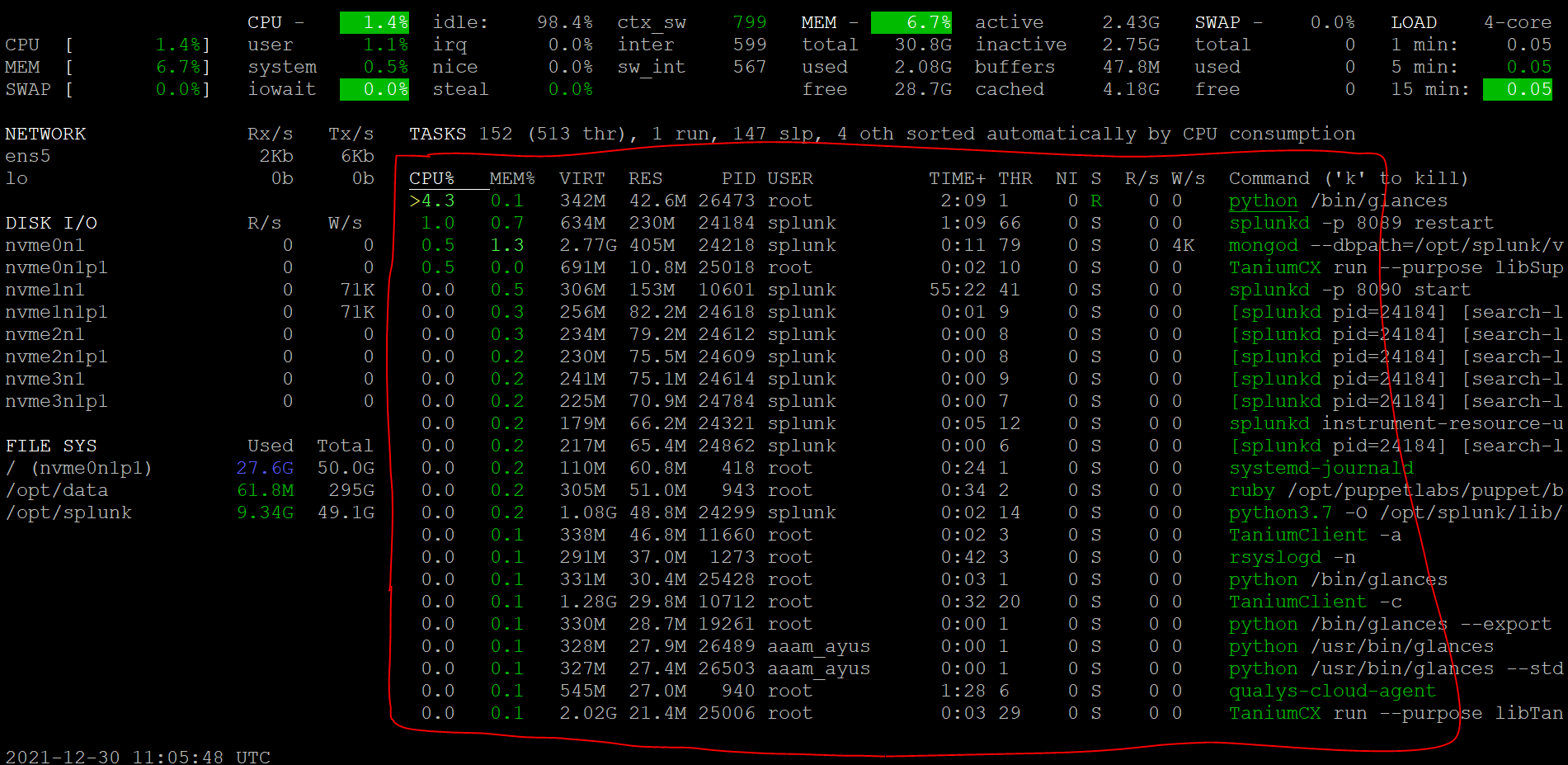 Get running processes with cpu/mem list output as CSV/ JSON · Issue #1983 · nicolargo/glances ...