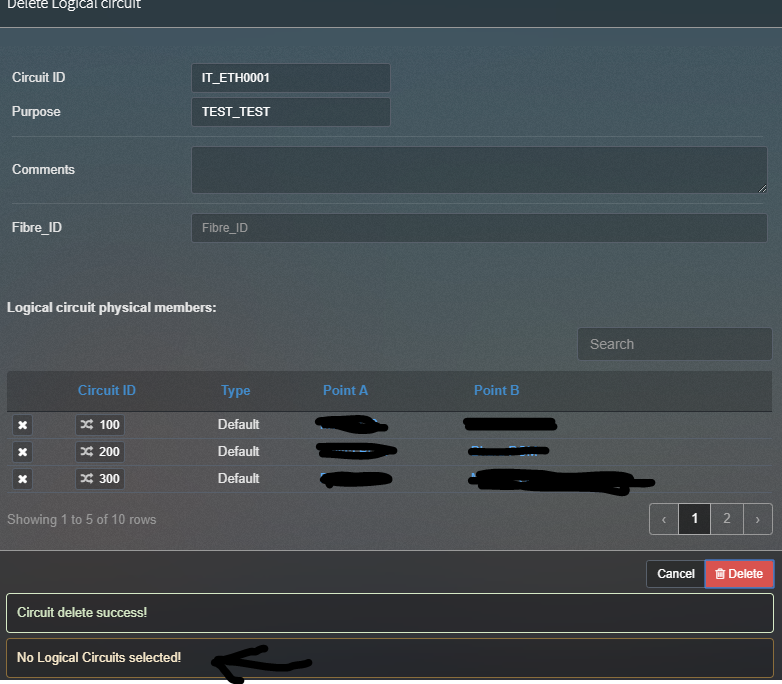 Issue's when deleting Logical Circuit. · Issue #2325 · phpipam/phpipam · GitHub