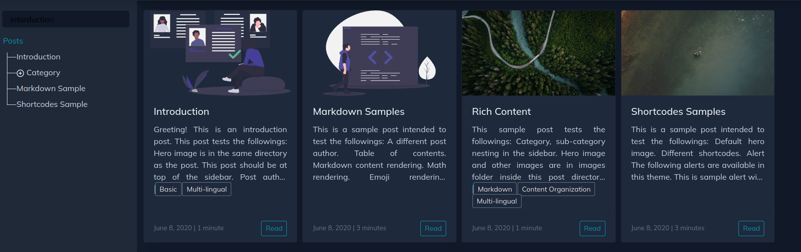 Result cards after searching have wrong format. · Issue #811 · hugo-toha/toha · GitHub