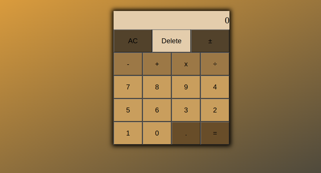 GitHub - sheriifMahadi/Calculator: A JavaScript calculator application from The Odin Project