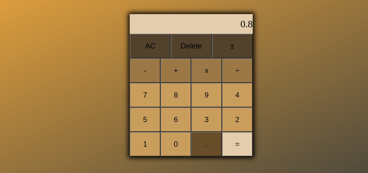 GitHub - sheriifMahadi/Calculator: A JavaScript calculator application from The Odin Project