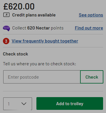 Completing a postcode when doing stock search on argos · jef ...
