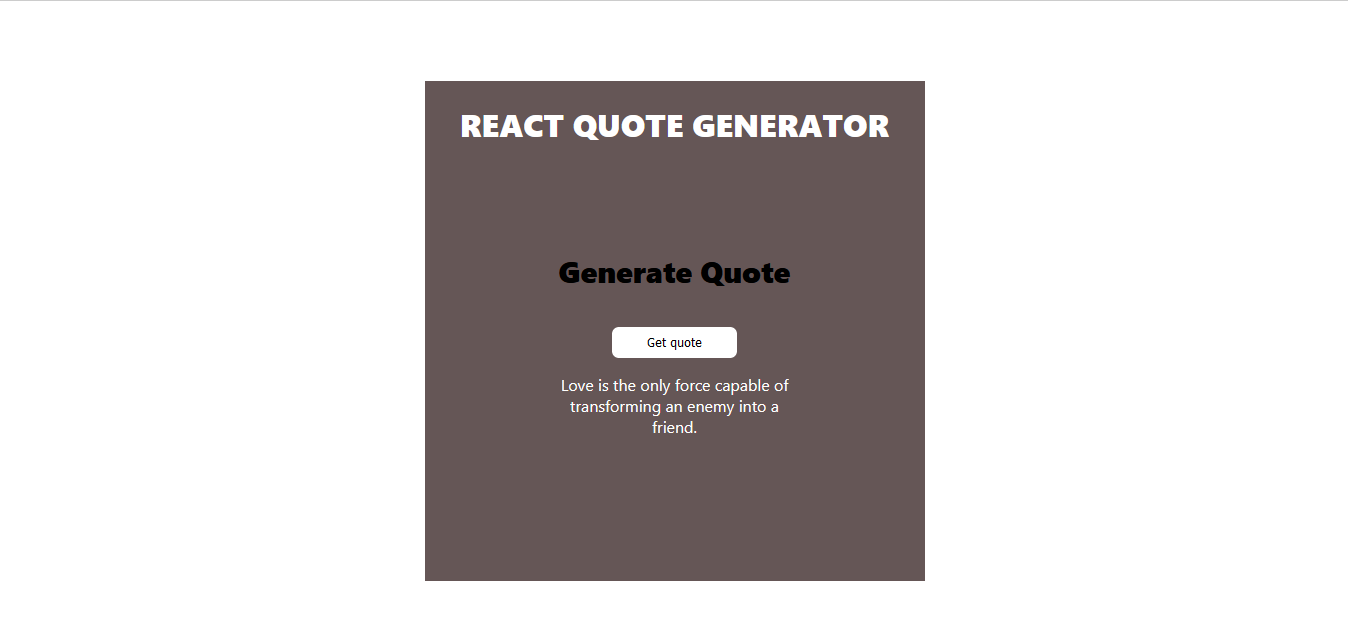 GitHub - uniqueweb1/Quote-generator-using-React: This is a online quote generator that generate ...
