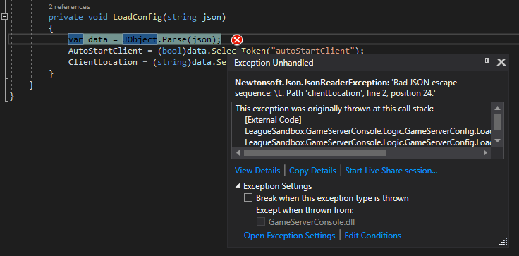 GameServerConfig error · Issue #1015 · LeagueSandbox/GameServer · GitHub