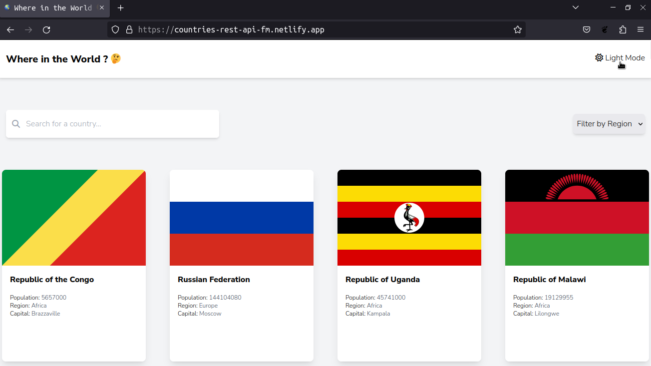 GitHub - Diego-Girao/rest-countries-api: Sexto projeto da mentoria ...