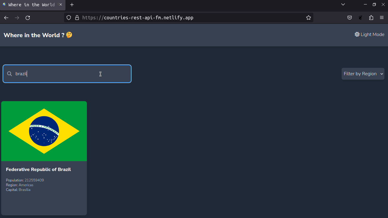 Github Diego Girao Rest Countries Api Sexto Projeto Da Mentoria