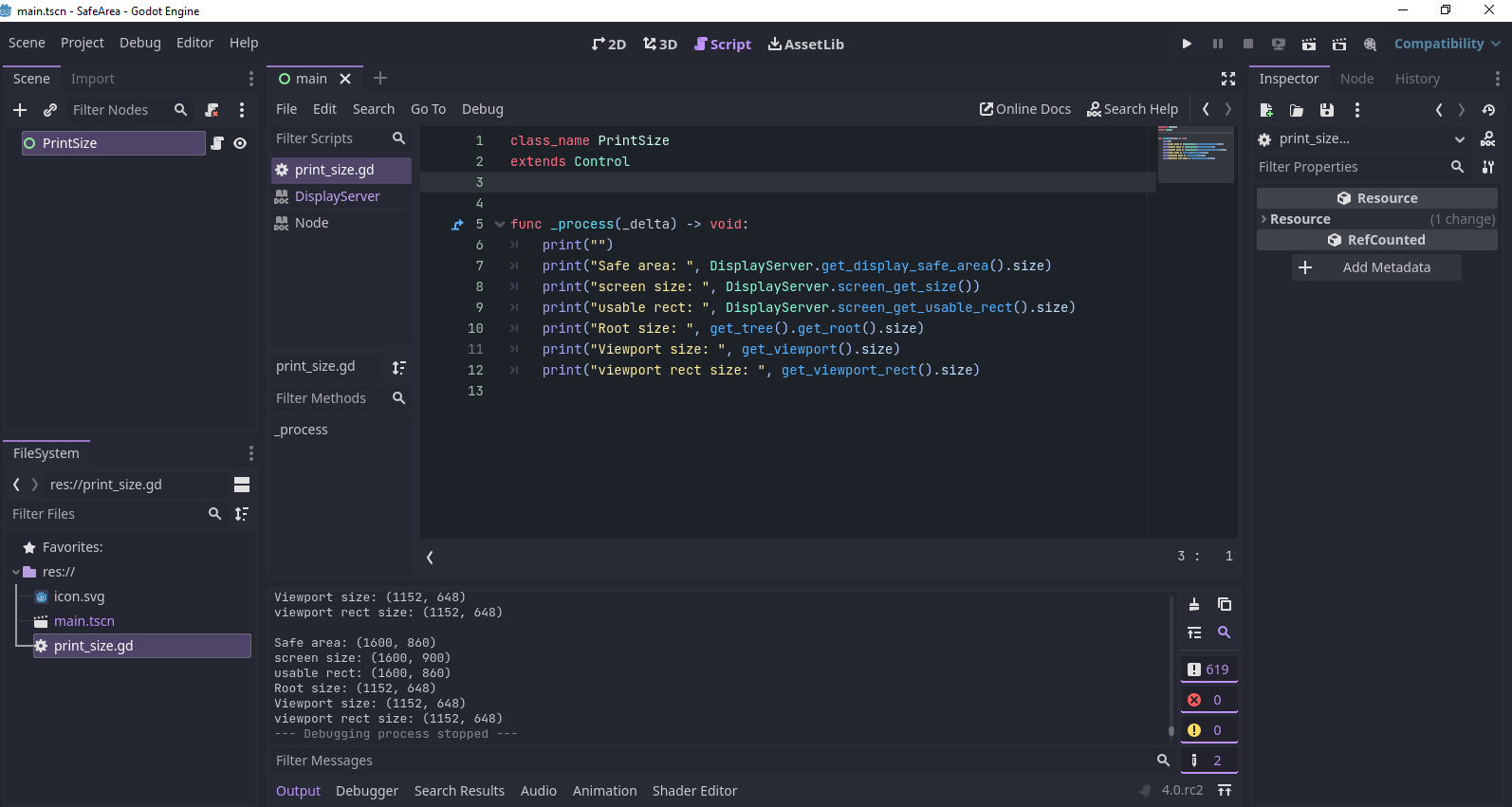Display Safe Area Is Bigger Than Viewport Size · Issue 73455 · Godotengine Godot · Github