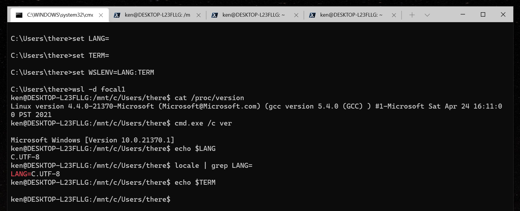 WSLENV=LANG with no LANG set -> clears default locale leading to POSIX · Issue #3018 · microsoft ...