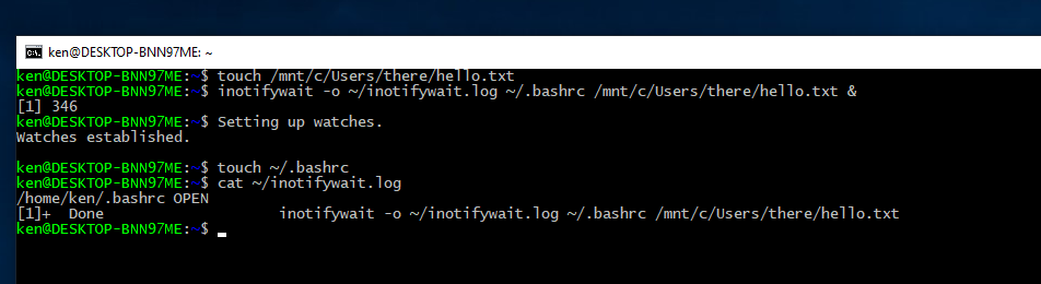 inotifywait not work on certain files on WSL · Issue #4399 · microsoft ...