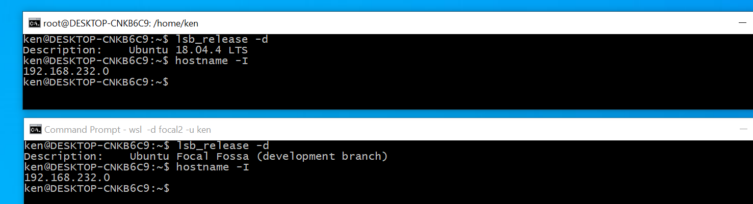 Two Wsl2 Instance How To Connect · Issue 5011 · Microsoftwsl · Github