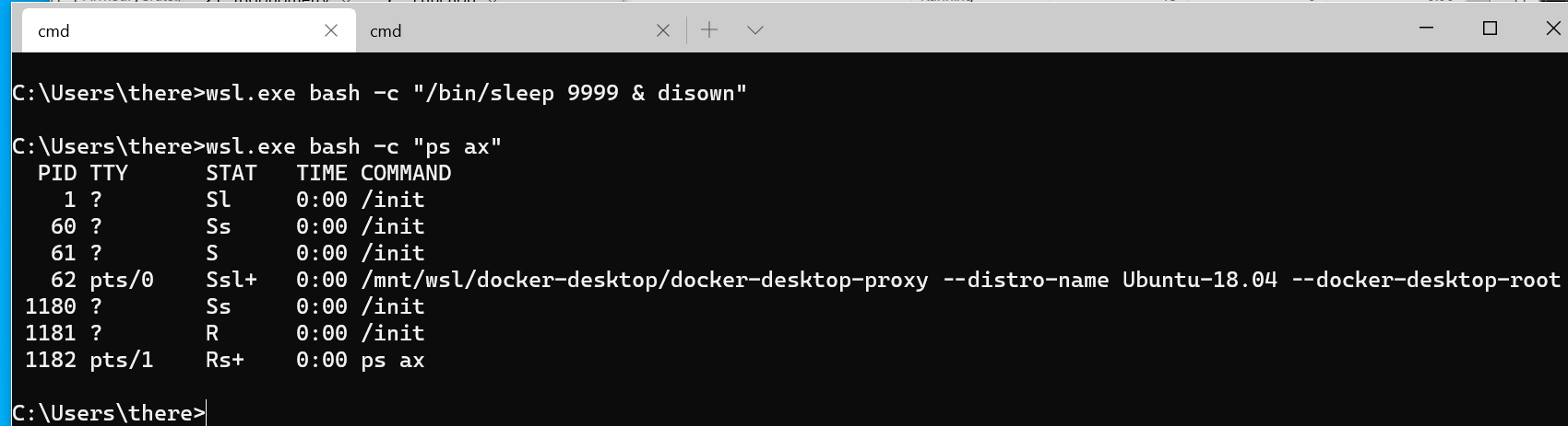 Wsl 2 Cannot Launch Detachedimmune To Hangups Nohup And Processes From Wsl Command · Issue 