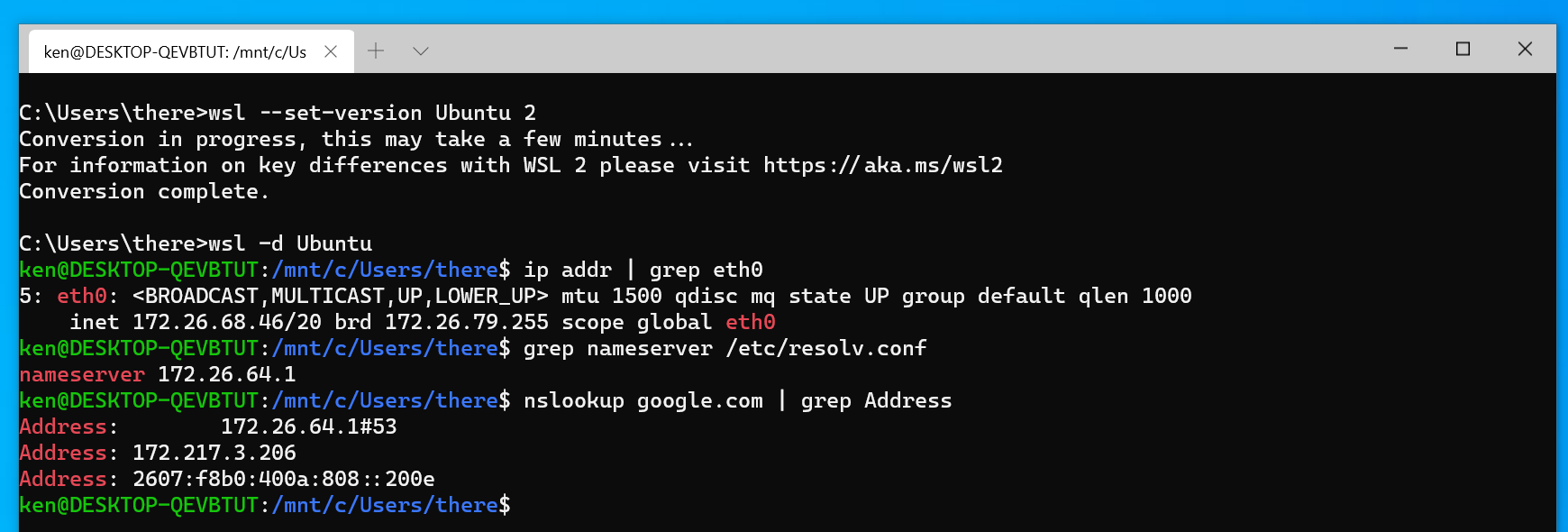 [WSL2/Ubuntu/Debian/Kali] Network not configured · Issue #5286 · microsoft/WSL · GitHub