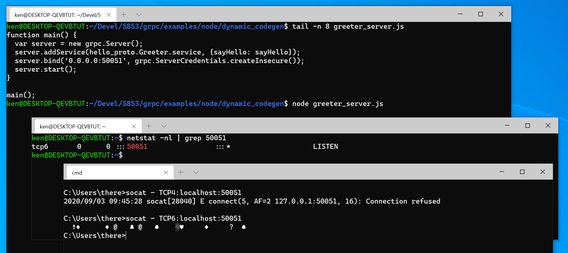 Can't connect to gRPC server running in WSL2 from Windows · Issue #5853 ...