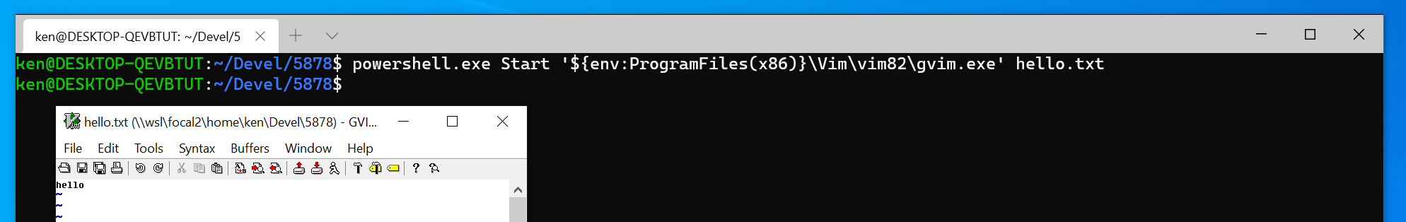 WSL terminal: read failed 5: I/O error when opening a file with a Windows editor on a file in ...