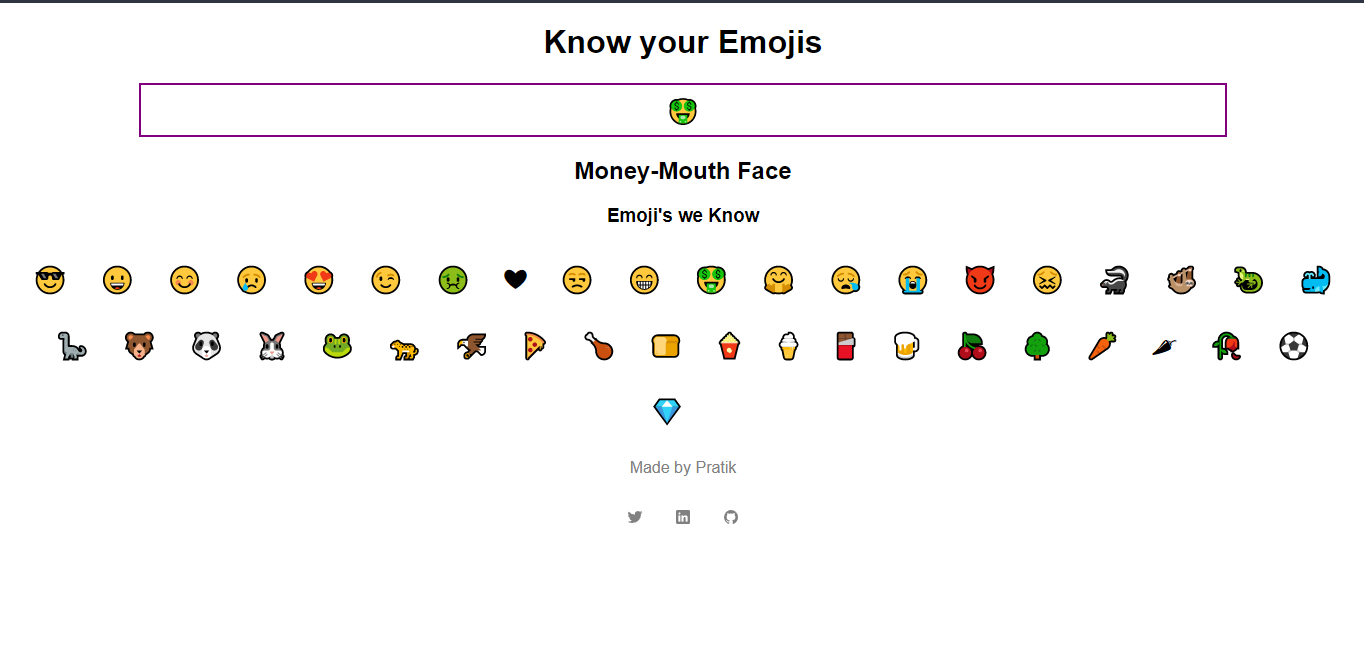 GitHub - Pratik-Dash/Know-Your-Emoji: This app tells about the emoji that user selects on types.