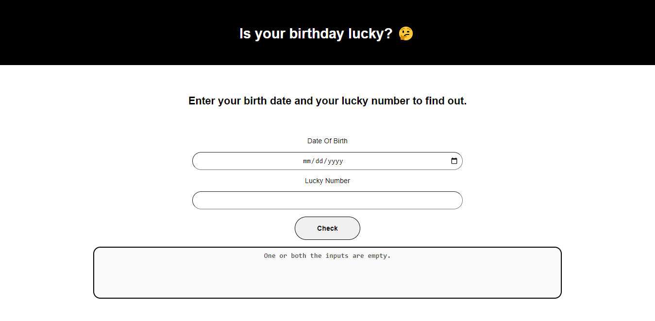 isyourbirthdaylucky - Codesandbox