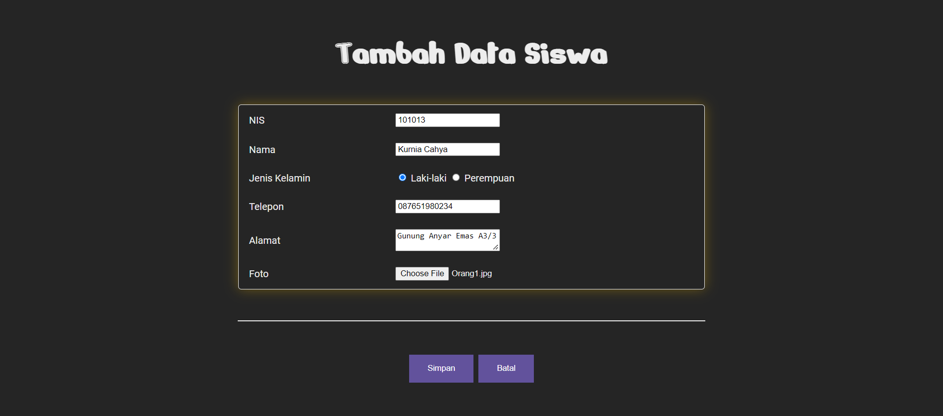 GitHub - kurniacf/pwebb-crud-upload-foto-php: Latihan membuat CRUD untuk Membuat Upload Foto ...