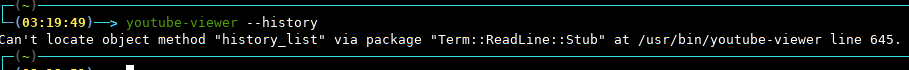 --history not working on cli youtube-viewer · Issue #355 · trizen/youtube-viewer · GitHub