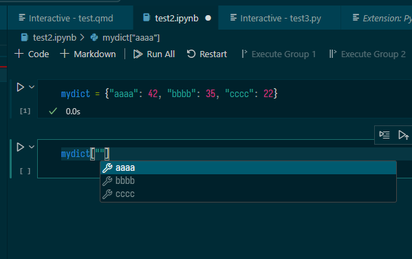Object-aware autocomplete doesn't work in interactive windows · Issue #4915 · microsoft/pylance ...