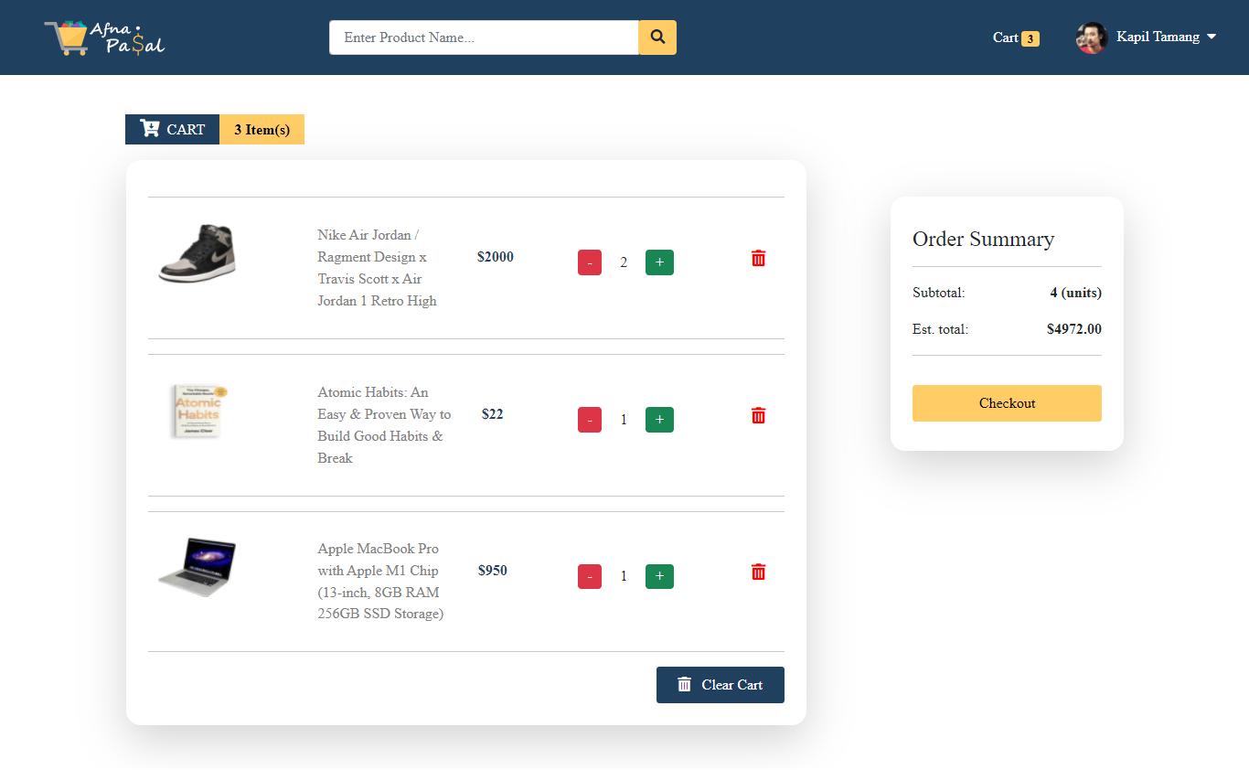 GitHub - KapilTamang/Ecommerce-MERN-App: Ecommerce application build using a MERN stack. The app ...