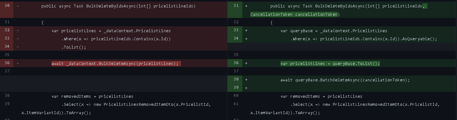 BulkDeleteAsync is not working on Entity Framework 6 core (6.0.3, 6.0.4) · Issue #802 · borisdj ...