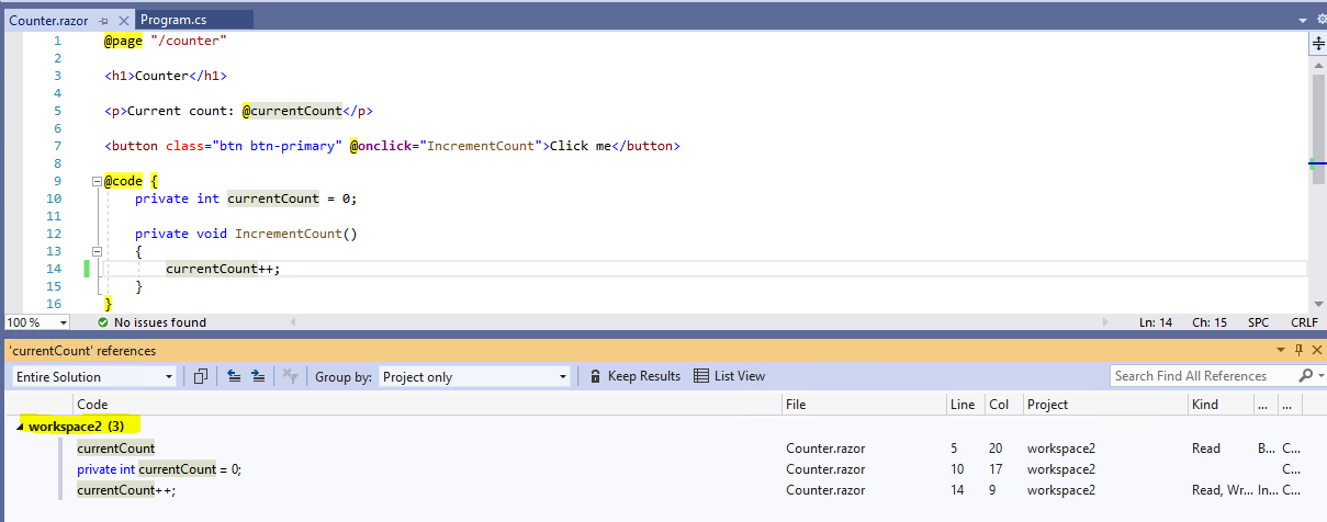 Razor LSP: Reference window is empty · Issue #4958 · dotnet/razor · GitHub