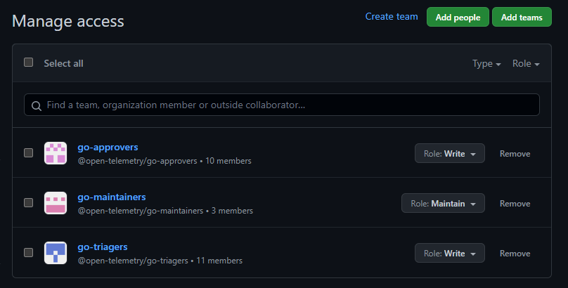 REQUEST: Repository maintenance on opentelemetry-go · Issue #1374 · open-telemetry/community ...
