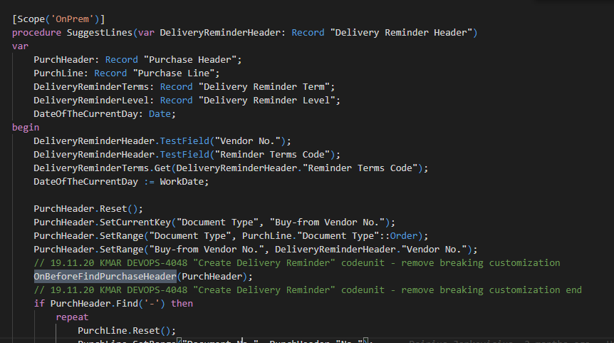 [Event Request] Codeunit 5005271 Create Delivery Reminder ...