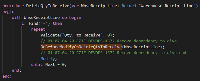[Event Request] Table 7317 Warehouse Receipt Line - OnBeforeModifyOnDeleteQtyToReceive · Issue ...