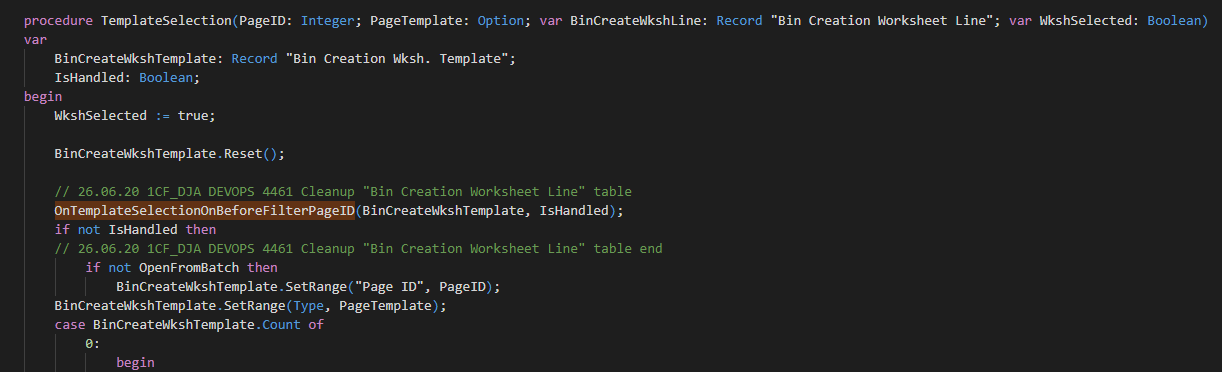 [Event Request] Table 7338 Bin Creation Worksheet Line ...