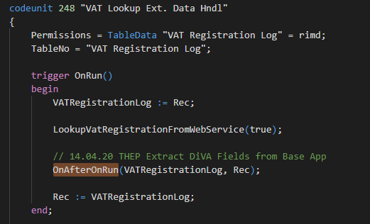 [Event Request] Codeunit 248 VAT Lookup Ext. Data Hndl - OnAfterOnRun ...
