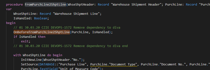 [Event Request] Codeunit 5750 Whse.-Create Source Document - OnBeforeFromPurchLine2ShptLine ...