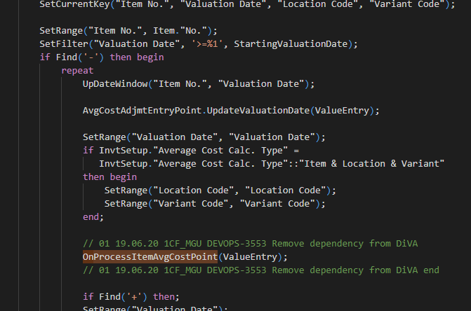 [Event Request] Codeunit 5810 Change Average Cost Setting - OnProcessItemAvgCostPoint · Issue ...
