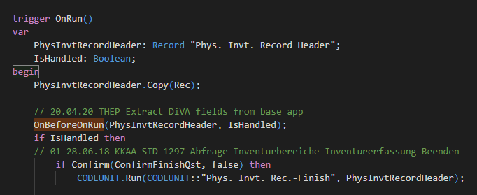 [Event Request] Codeunit 5875 Phys. Invt. Rec.-Finish (Y/N) - OnBeforeOnRun · Issue #8719 ...